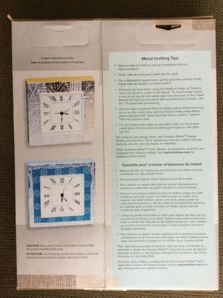 Walnut Hollow 28311 Clock Making Kit Creative Metal NIB | eBay