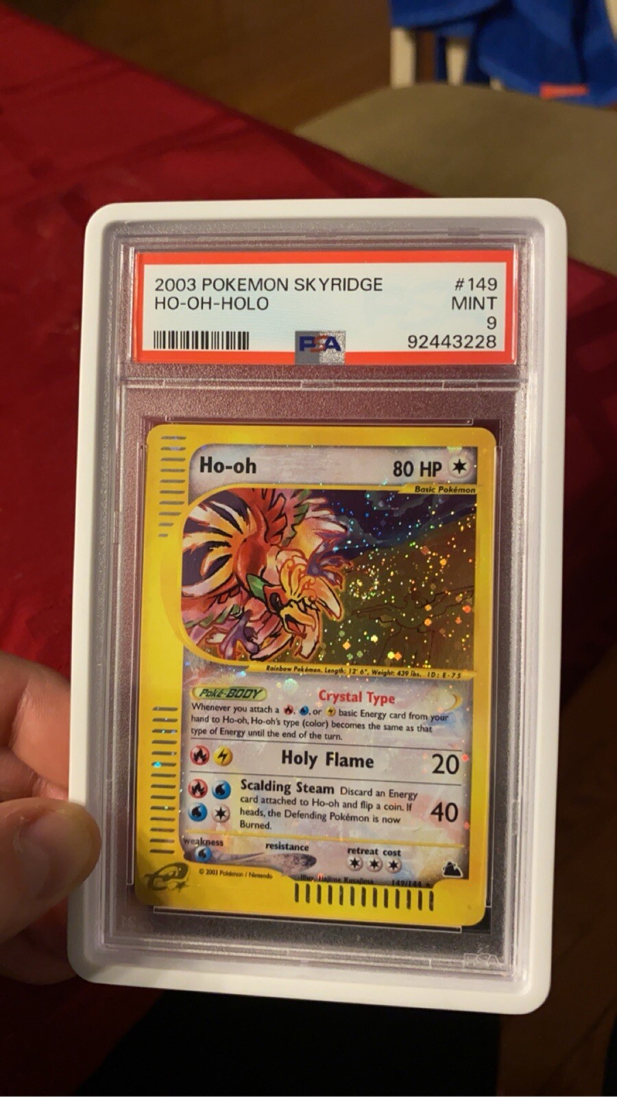 2003 Pokemon Skyridge # 149 Ho-Oh Holo PSA 9 Card Super Clean With ...