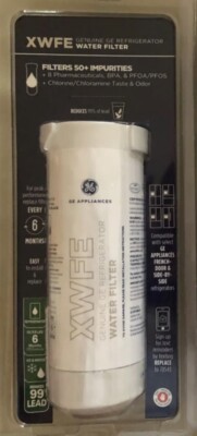 GE XWFE Refrigerator Water Filter - White (Has RFID chip!) 84691851615 ...