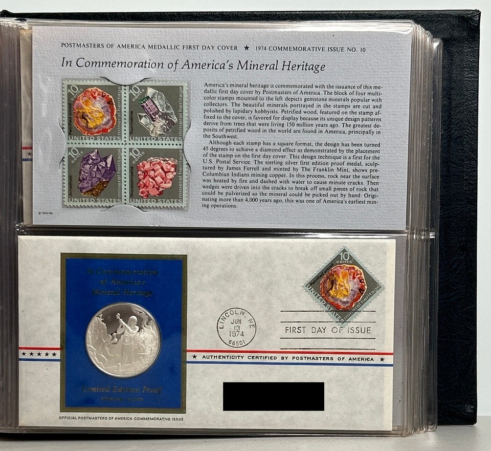 Postmasters Of America Medallic First Day Covers 1974 - 21 Proofs ...