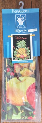 "Welcome" Colonial Pineapple 28" x 40" House Flag with Pole Hem for ...