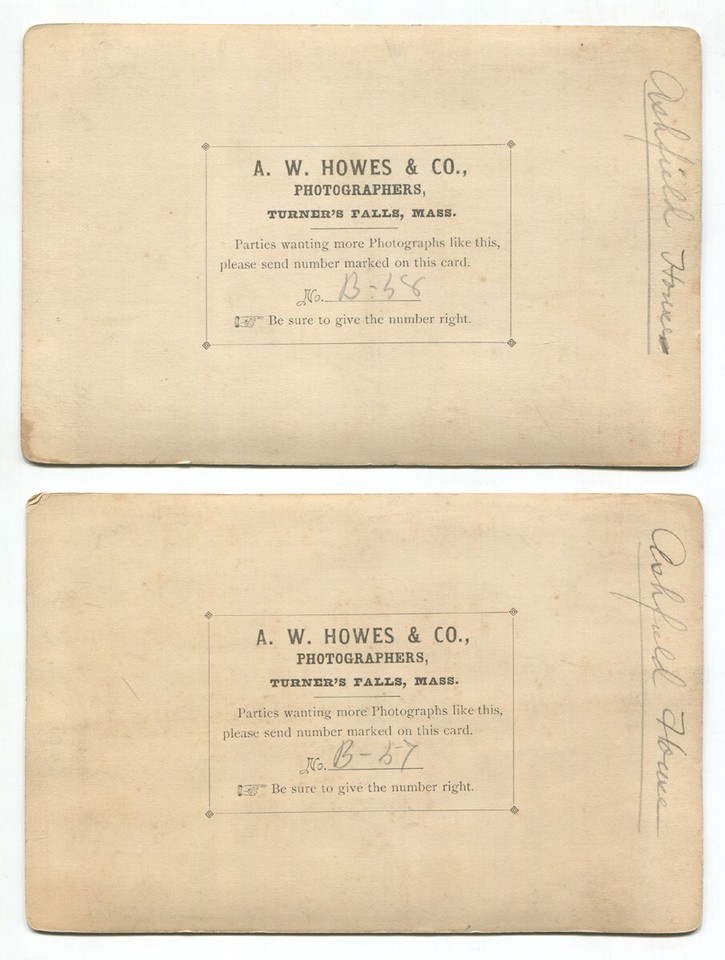 Two Ashfield House (Massachusetts) Cabinet Photographs, A.W. Howes | eBay