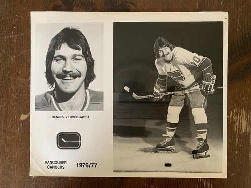 1976-77 Vancouver Canucks Team Issued Media Official Photo DENNIS ...