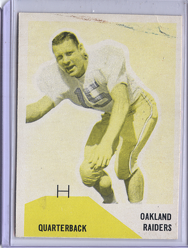 1960 FLEER #67 SAM MCCORD OAKLAND RAIDERS YELLOW PROOF | eBay