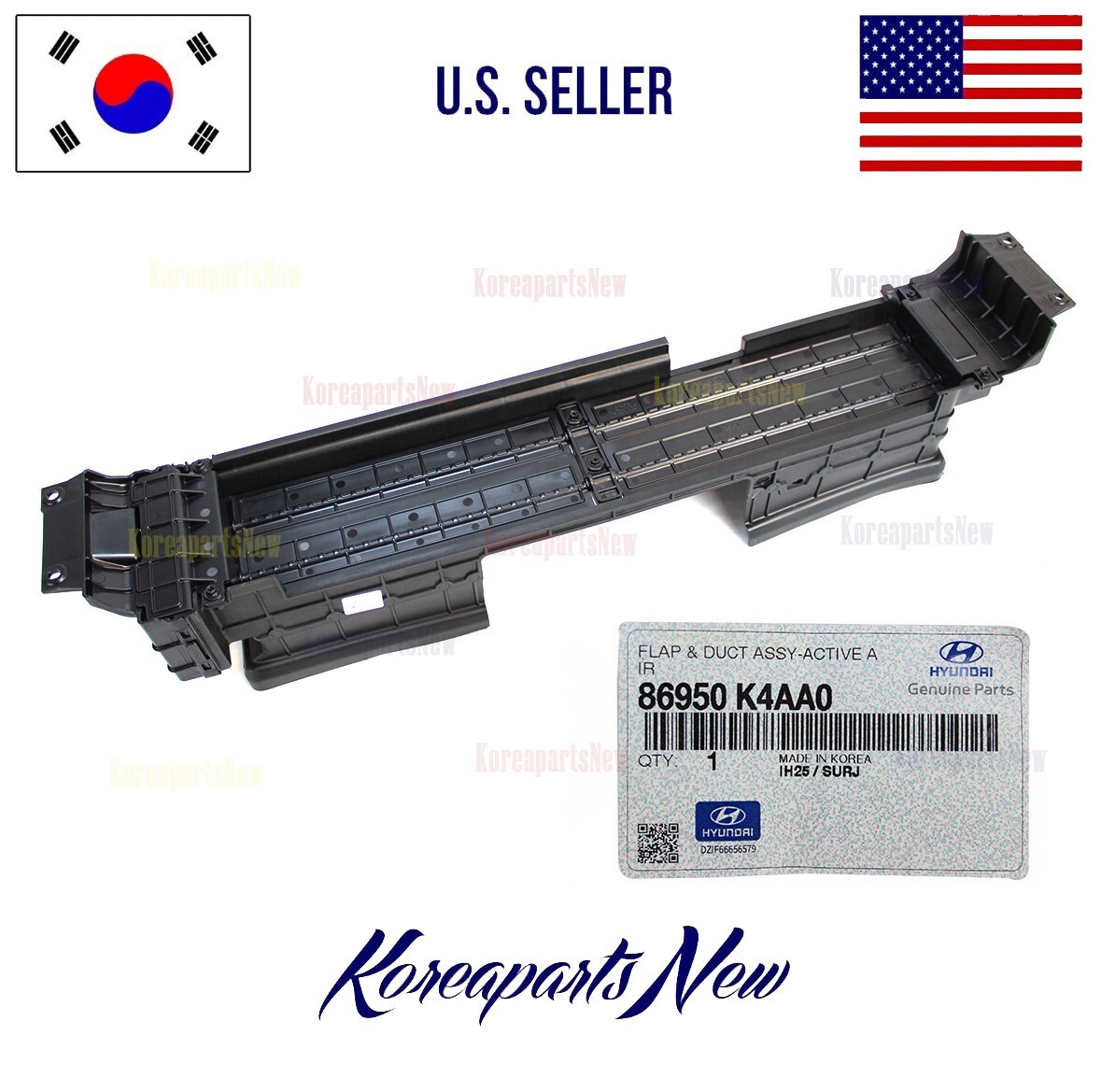 Grille Air Shutter Flap Duct Deflector ⭐GENUINE⭐ Hyundai Kona Electric ...