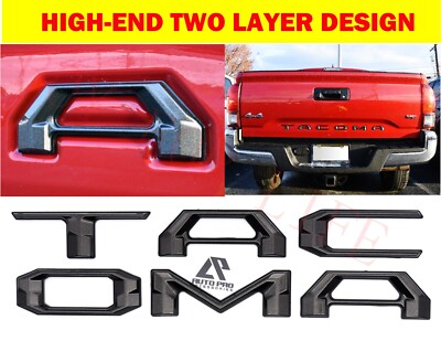 Tailgate Insert Letters fits 2016-2021 Toyota Tacoma Badge 3D Gray ...