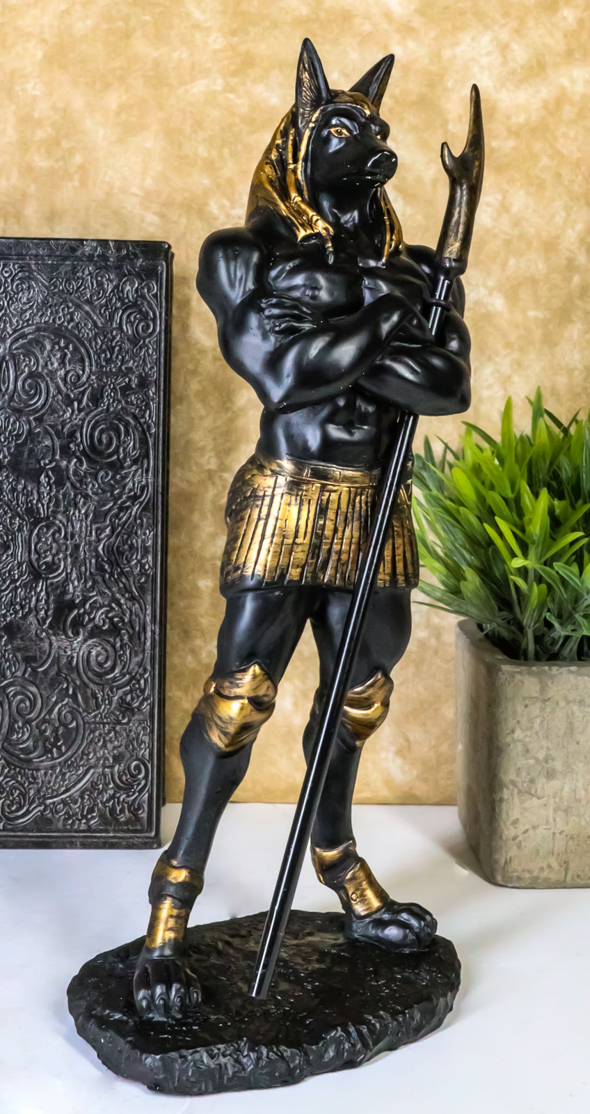 Muscular Dark Anubis Statue Egyptian Deity of Afterlife and ...