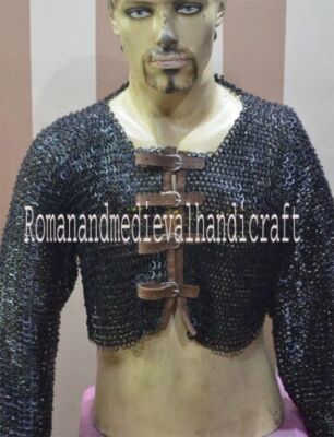 Chain Mail Half Shirt Flat Riveted Chain Mail Jacket Tapered Sleeves ...