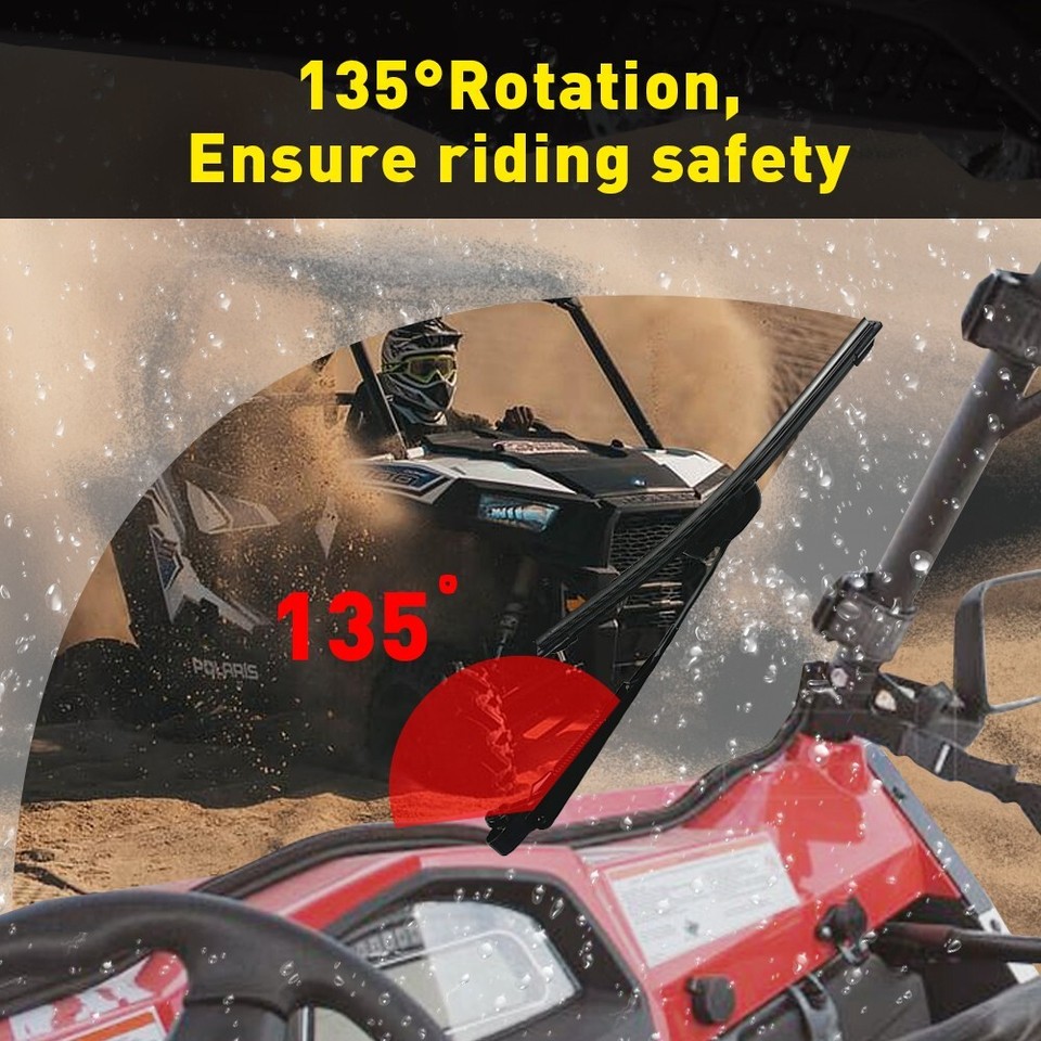 Manual Hand Operated Windshield Wiper for Polaris RZR XP 570 /900 /1000 ...