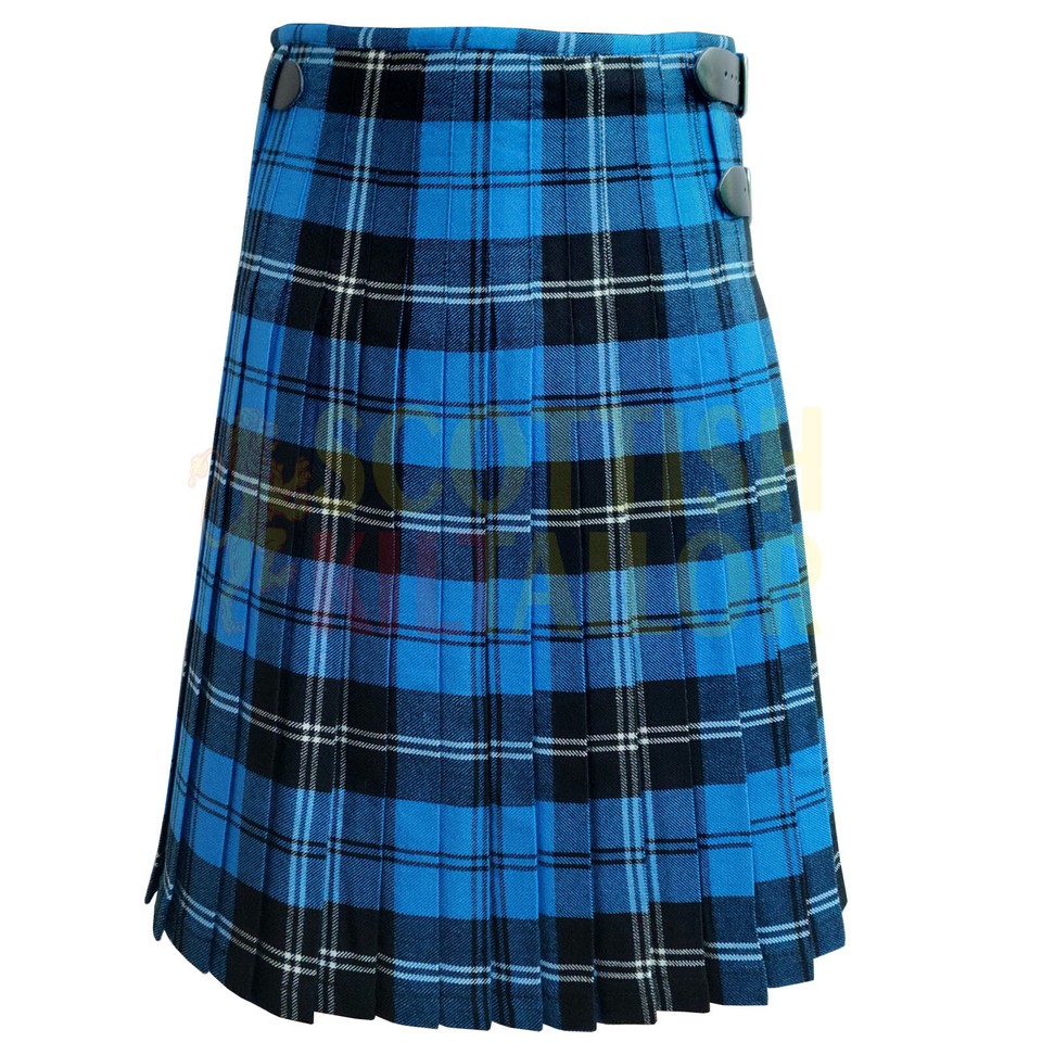 Scottish Handmade Traditional Ramsay Blue Ancient Tartan Kilt Custom ...