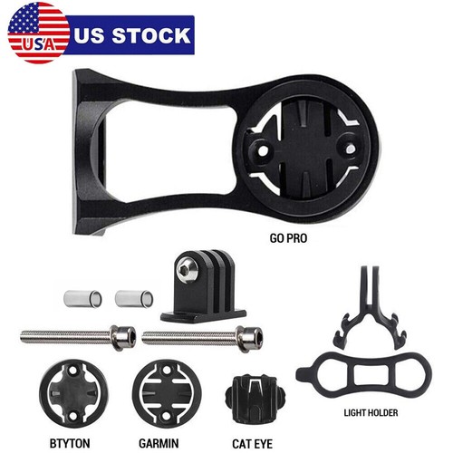 Bike Stem Extension Computer Mount Holder Kit For GoPro Garmin Edge GPS ...