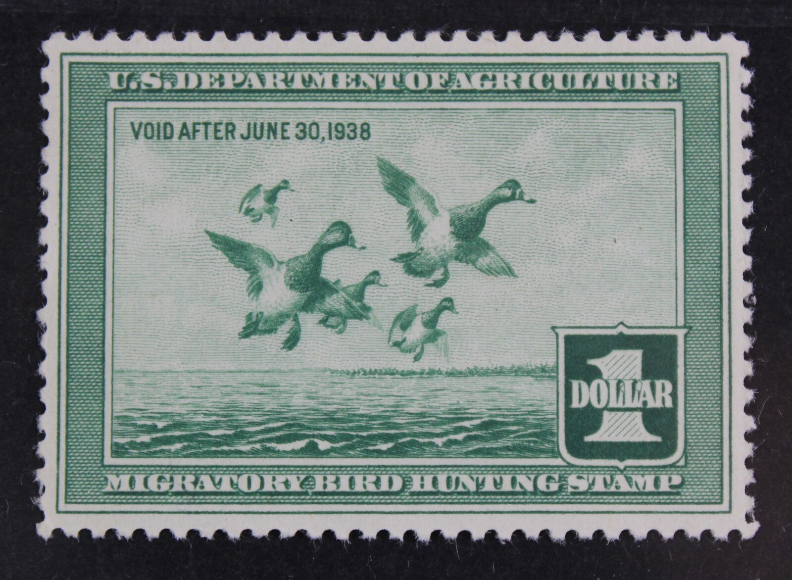 CKStamps: US Federal Duck Stamps Collection Scott#RW4 $1 Mint NH OG CV ...