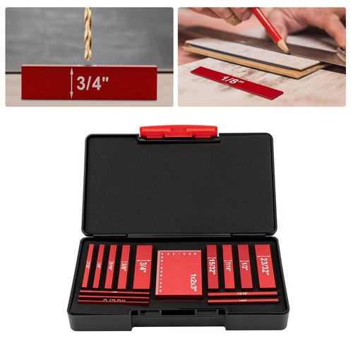 Setup Blocks Woodworking Tools - 15-Piece Gauge Block Set with Precise ...