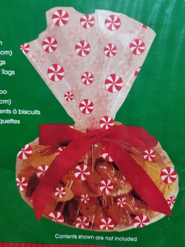 Cookie Tray Kit Candy Cane Design 3 Count Pack Ribbon & Tags 15.5" X 19 ...