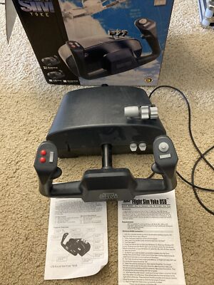 CH Products Flight Sim Yoke Flight Simulator Controller USB *read ...