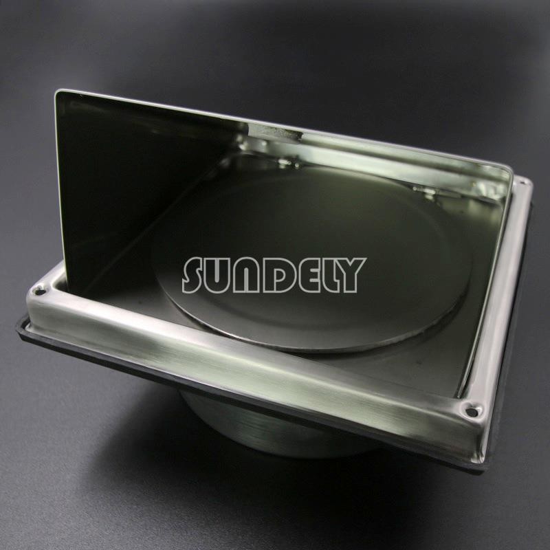 Stainless Steel Cooker Hood Extractor Outside Wall Air Vent Cowl Hood ...