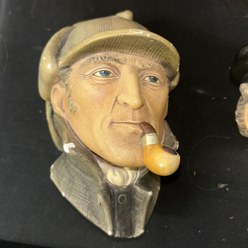Vintage Lot Of 6 Bossons Chalkware Heads And 2 Bossons Style Chaulkware ...