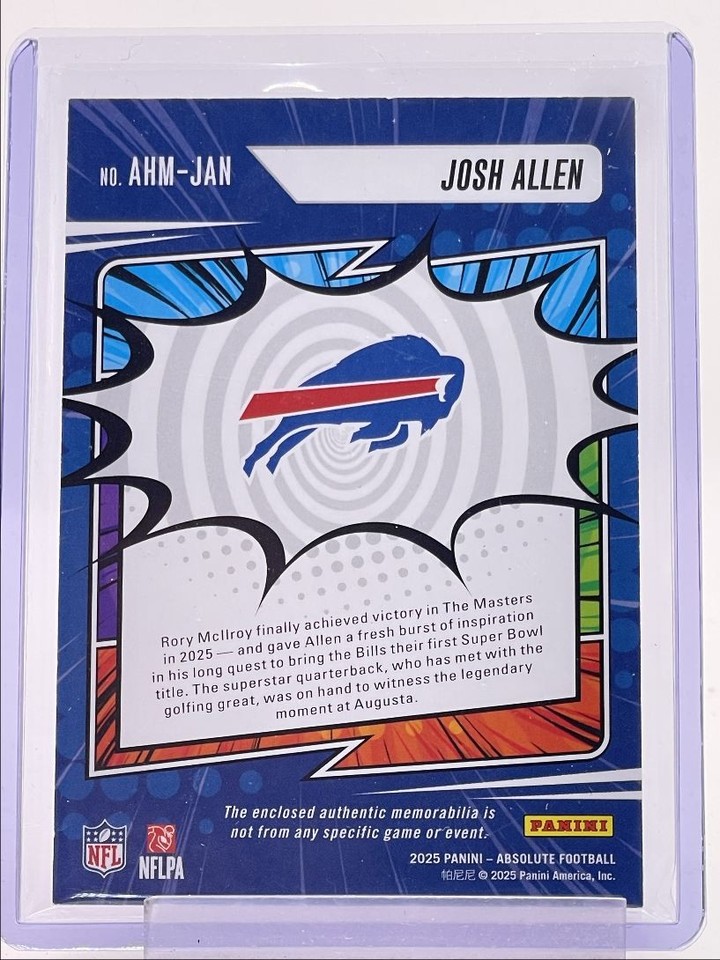 JOSH ALLEN 2025 ABSOLUTE HEROES PATCH FOOTBALL GOLD BILLS /99 Q4059 | eBay