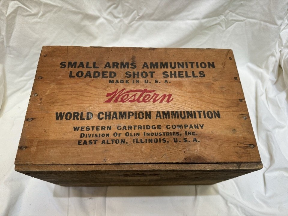 Western 500 12ga SuperX Vintage Empty Wooden Crate Ammo Box | eBay