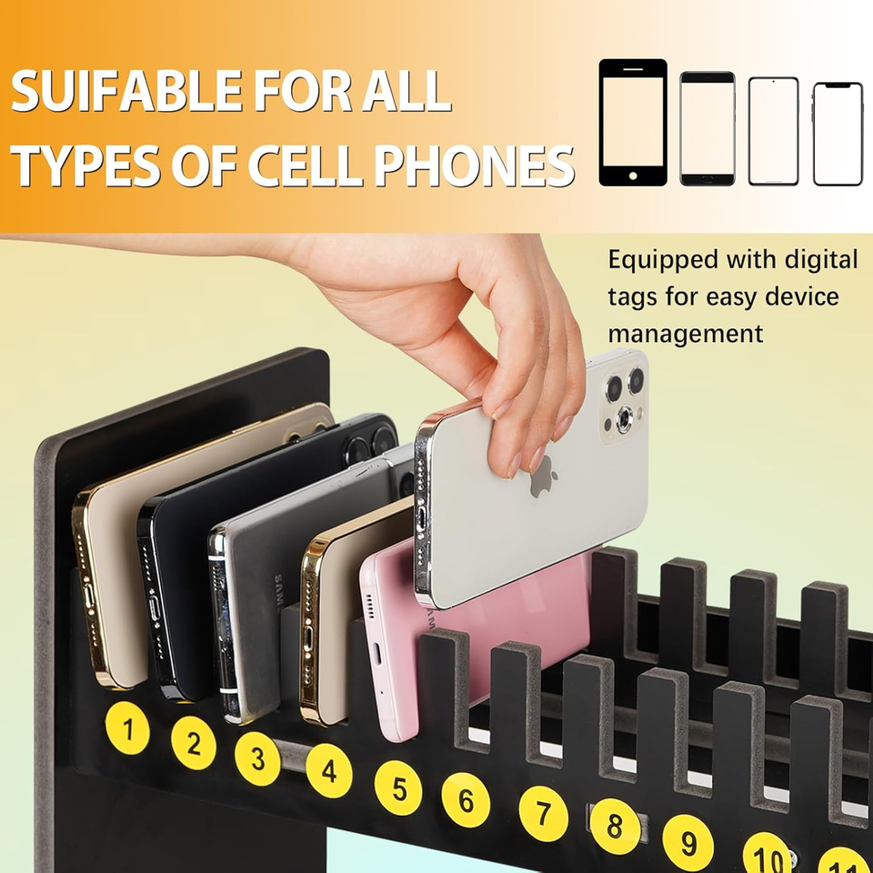 Cell Phone Holder Classroom Cell Phone Storage 2-Tier Multiple Cell ...