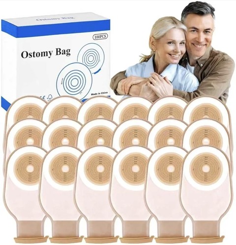 90 Pack Colostomy Bags Multi-Use 10 Clamps 15mm-65mm Cut To Fit NEW ...