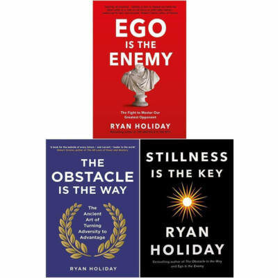 Ryan Holiday 3 Books Set- Ego is Enemy, Obstacle, Stillness Is the Key ...