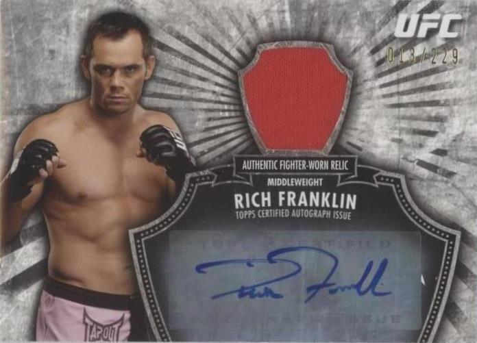 2012 Topps UFC Bloodlines - Fighter Autograph Relics Rich Franklin #FAR ...