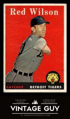 1958 Topps #213 Red Wilson Vintage Detroit Tigers Baseball Card | eBay