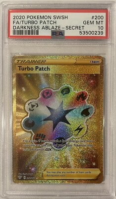 2020 Pokemon Darkness Ablaze Full Art Turbo Patch 200 PSA 10 Gem Mint ...