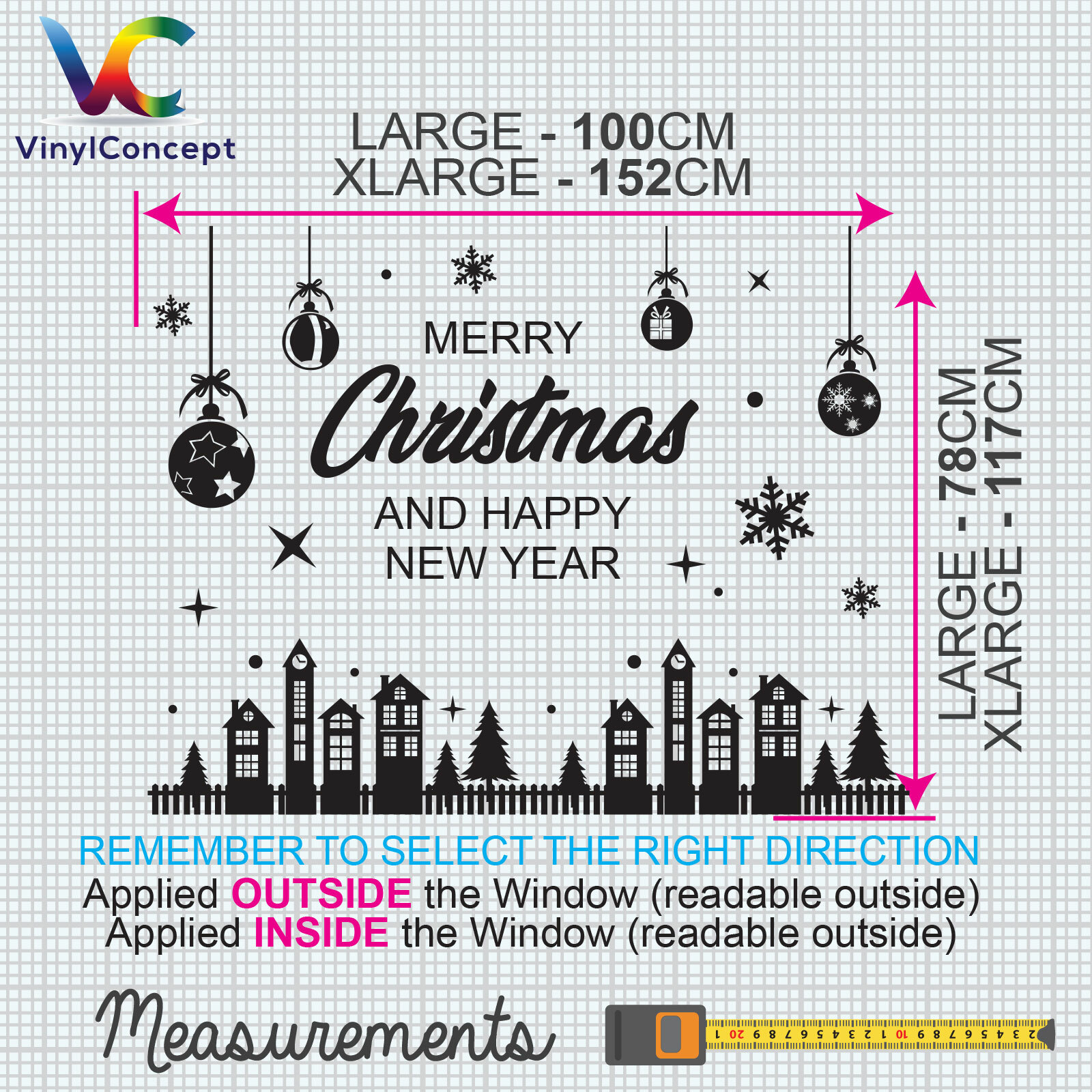 Christmas Shop Window Stickers Decals Display Xmas Wall Stickers ...