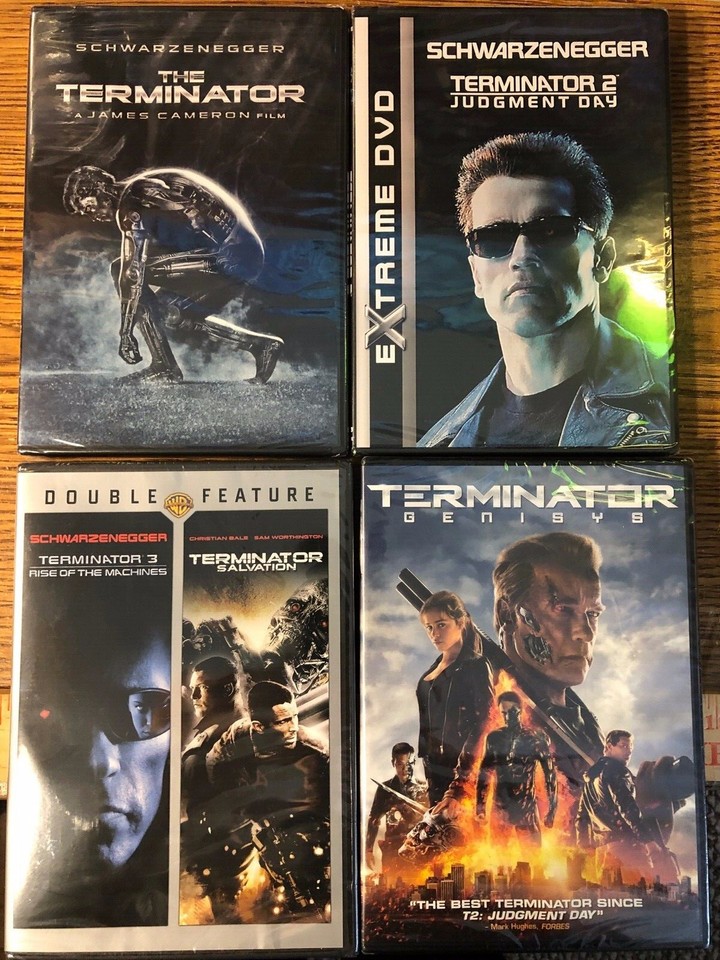 The Terminator DVD 1 2 3 4 5 Lot Collection Arnold Schwarzenegger NEW ...