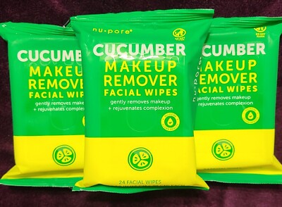 Set OF 3 Nu.Pore Clean Beauty Cucumber Makeup Remover Wipes | eBay