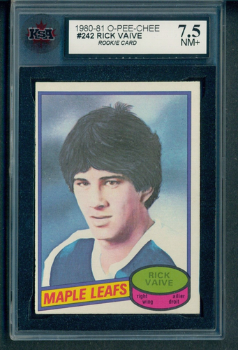 1980-81 O-Pee-Chee #242 Rick Vaive RC Rookie KSA 7.5NM+ Maple Leafs | eBay