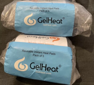 Instant Hand Warmers - Reusable Gel Click Heat Pads (Blue) Pack of 5 ...