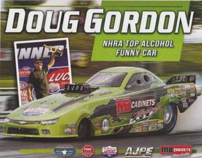2016 Doug Gordon MB Cabinets Chevy Camaro Top Alcohol Funny Car NHRA ...