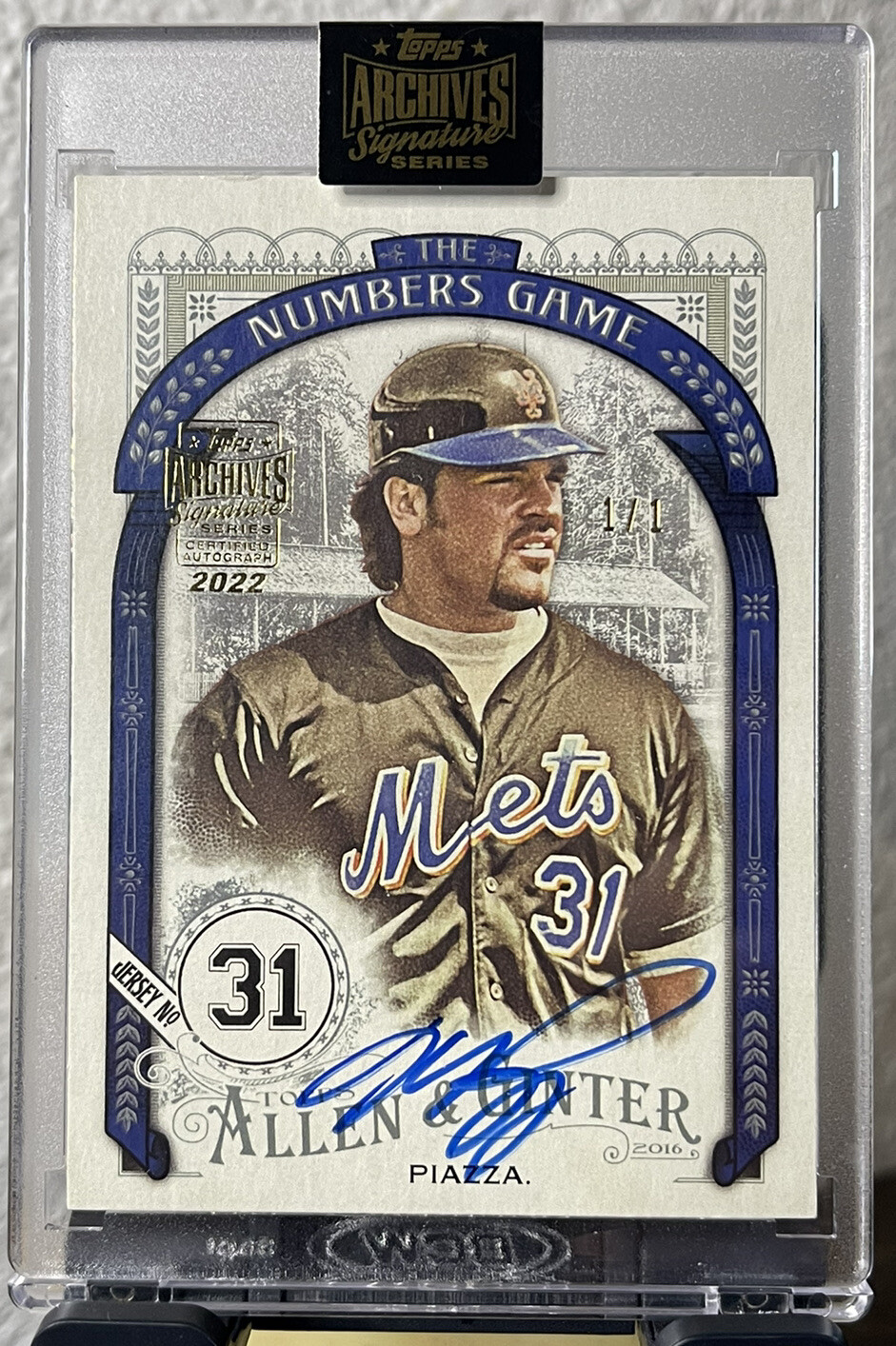 2016 Topps Archive Signature Series 1/1 Mike Piazza Auto / Allen ...