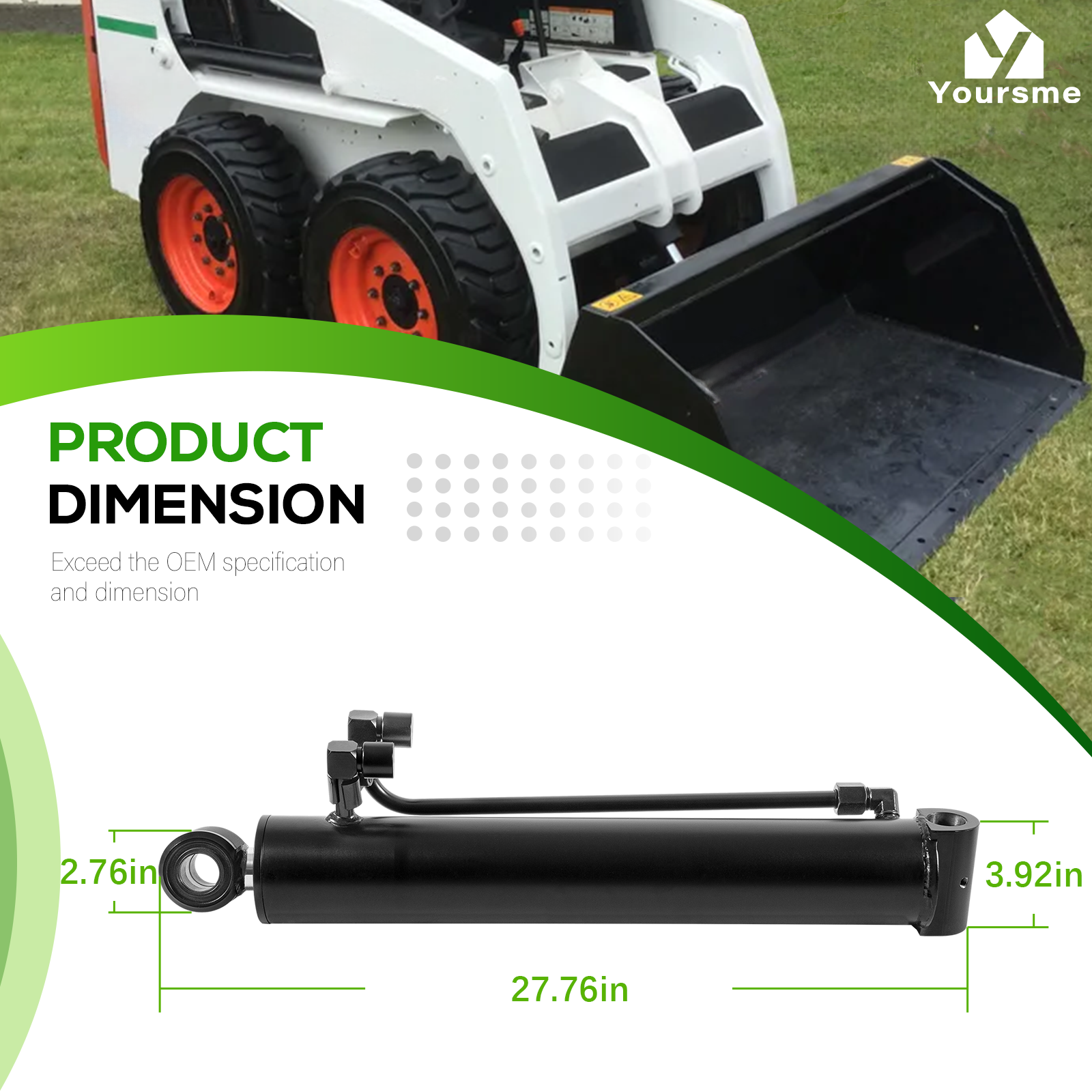 6539808 Hydraulic Bucket Tilt Cylinder for Bobcat Skid Steer Loader 843 ...