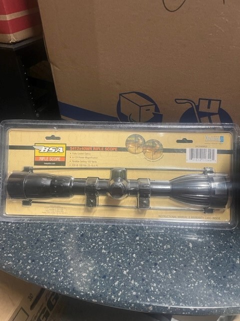 BSA Optics Sweet 22 Rimfire Scope 4-12X40mm 30/30 Duplex Reticle ...