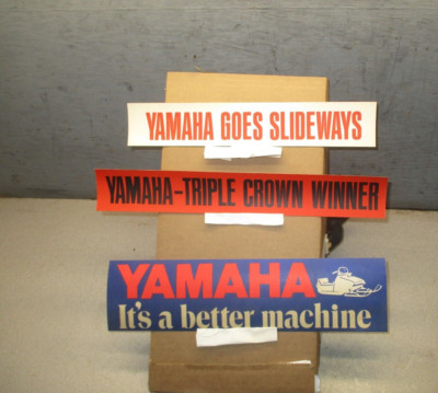 YAMAHA VINTAGE STICKERS OEM TRIPLE SNOWMOBILE FLAT TRACK MX VMX RACE ...