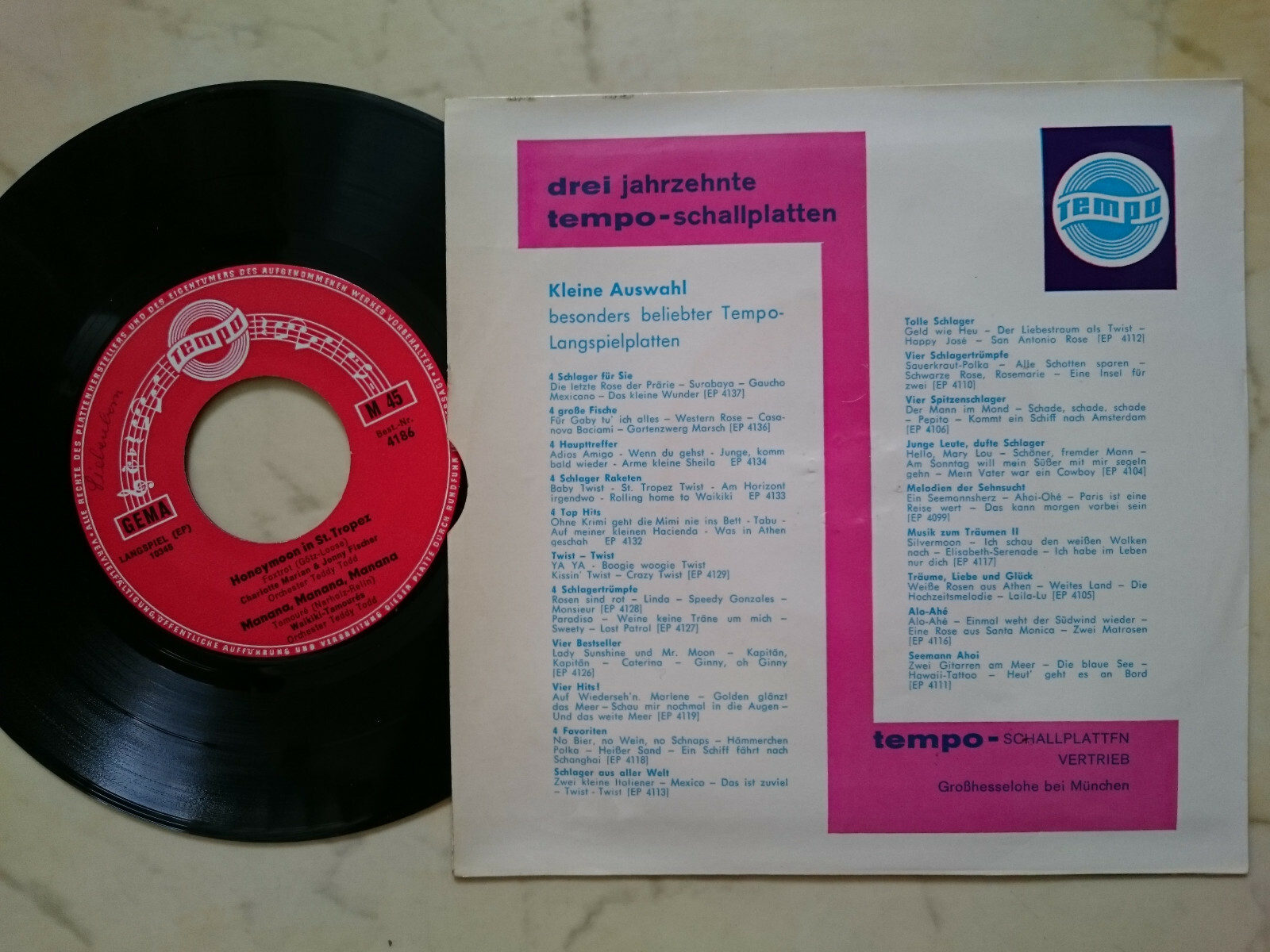 TEMPO LABEL BOBBY STERN Schöne Mädchen / CHARLOTTE MARIAN *EP*BEACH ...