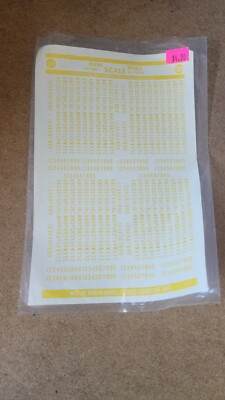 Microscale Decal HO Yellow Letters and Numbers | eBay