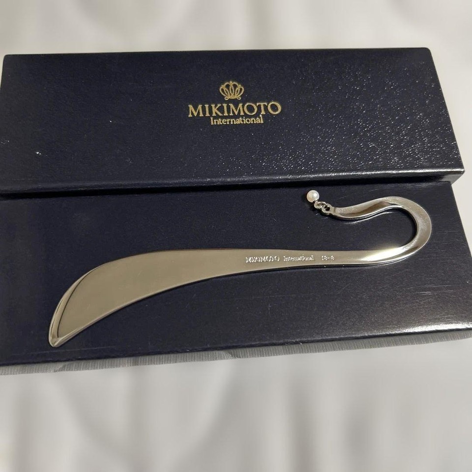 Mikimoto Bookmark Swinging Pearl Stainless Steel 18-8 | eBay UK