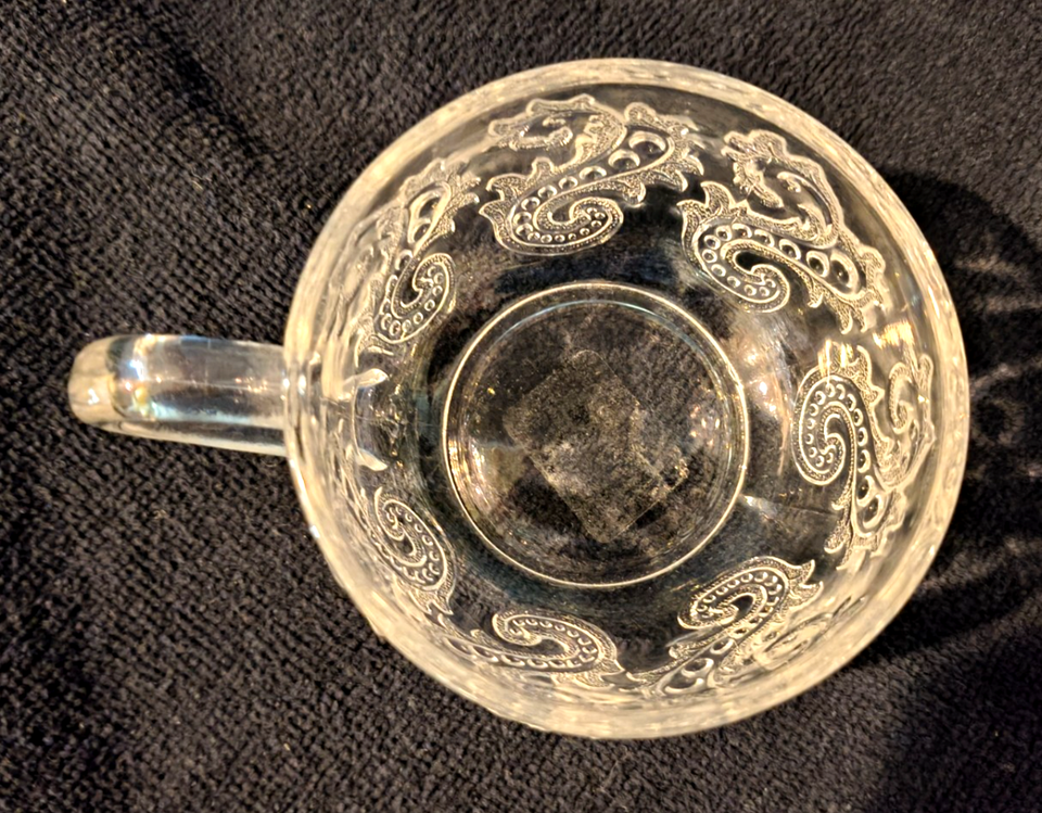 EAPG Chrysanthemum Leaf Pattern Clear Punch Cup - HTF! | eBay