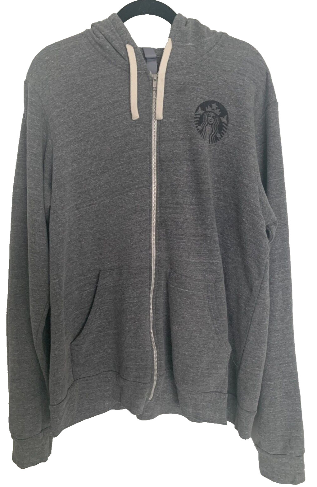 Starbucks Coffee Logo Zip Up Hoodie Sweatshirt Gray S… - Gem
