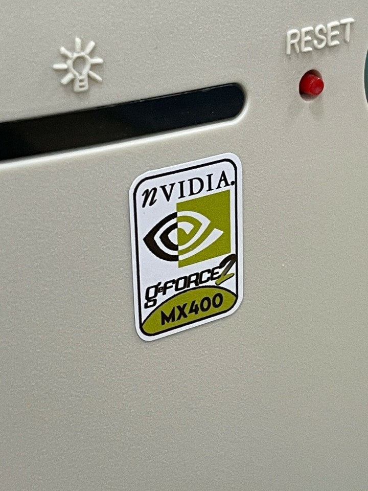 NVidia TNT2 RIVA Geforce 2 3 Ti4200 256 Vintage Retro PC Case Badge ...