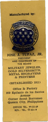 WARTIME JUSMAG PHILIPPINES BADGE METAL INSIGNIA | eBay