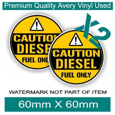 CAUTION DIESEL FUEL ONLY DECAL STICKER X2 PACK SELF ADHESIVE OH&S ...