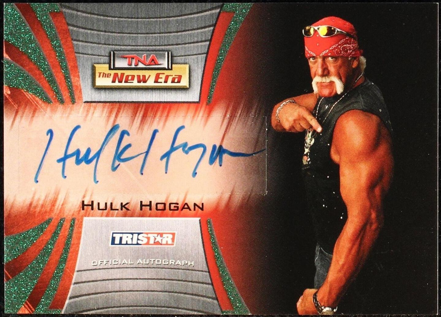 2010 TRISTAR TNA The New Era - Autographs Hulk Hogan #A1 Green /15 (AU ...