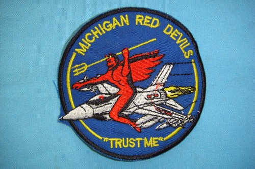 USAF PATCH 107th FIGHTER SQUADRON MICHIGAN RED DEVILS AT SELFRIDGE | eBay