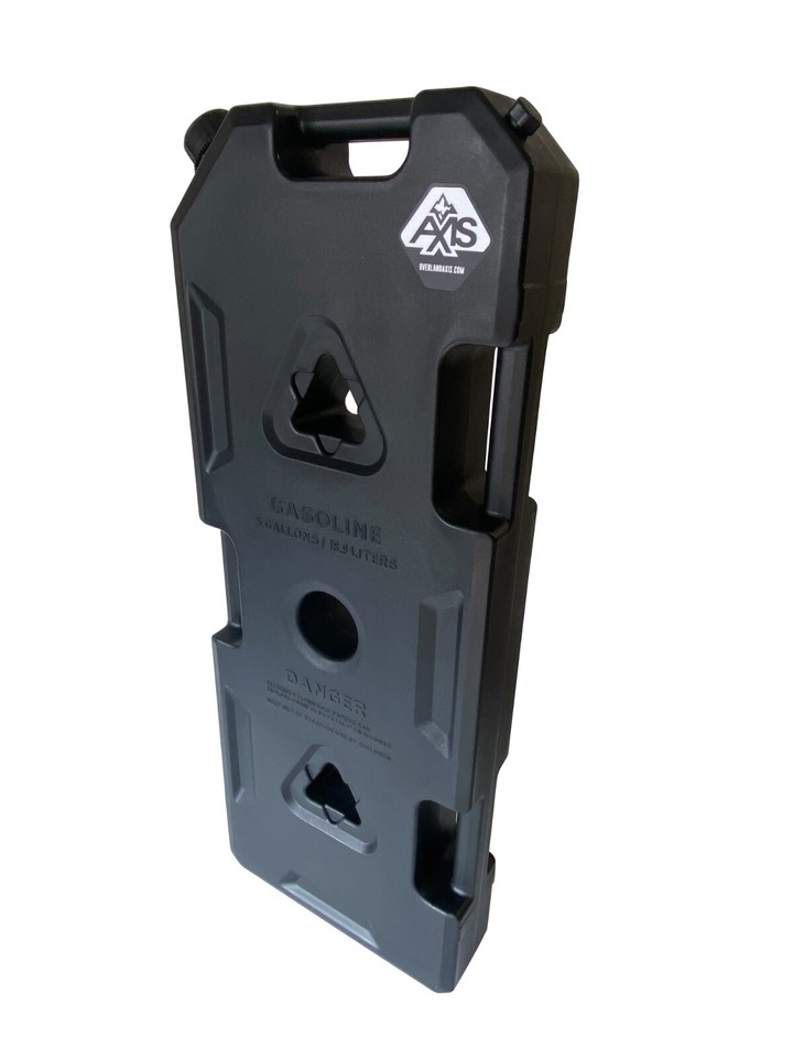 SET OF TWO - BLACK 5 Gallon Jerry Gas Cans with Mounts for OVERLAND OFF ...